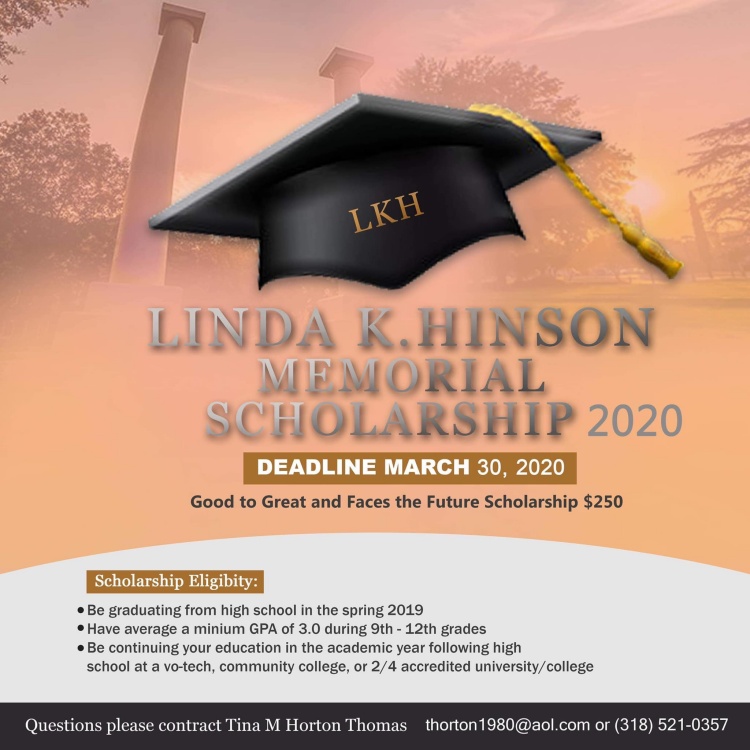 Apply for the Hinson Scholarship | Red River Parish Journal